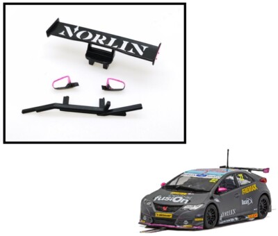 NEW Scalextric W11161 Rear Wing Spoiler Mirrors Wipers Honda Civic BTCC ...