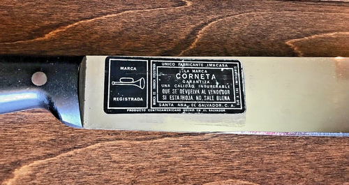 Vintage Corneta 127 MACHETE & LEATHER SHEATH 31” El Salvador-PLS. READ ...