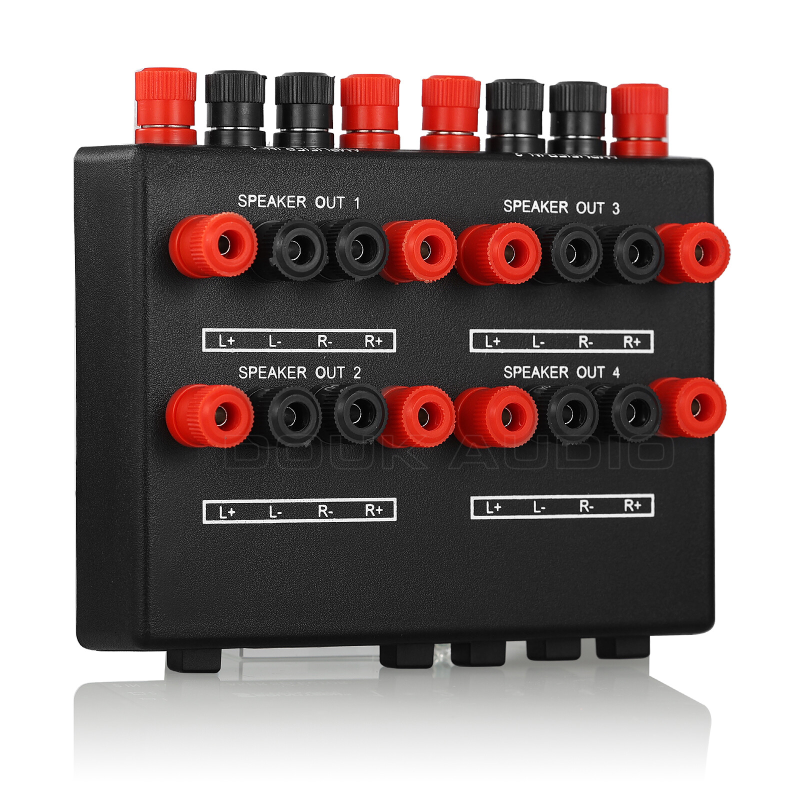 2-IN-4-OUT Stereo Audio Switcher Box Manual Splitter for Amplifier ...