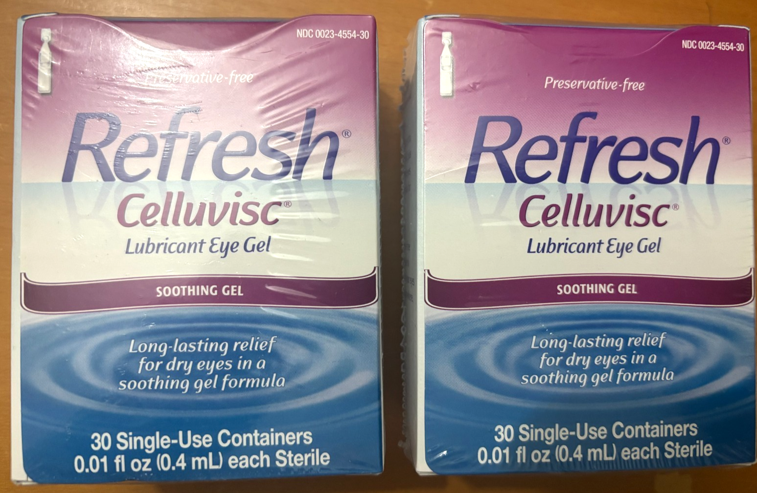 Refresh Celluvisc Lubricant Eye Gel For Dry Eyes, 30/ct *LOT OF 2* EXP ...