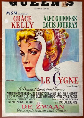 Affiche Belge LE CYGNE The Swan GRACE KELLY Charles Vidor ALEC GUINNESS ...
