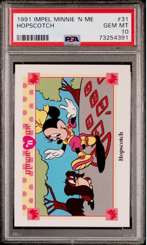GEM MINT 1991 Minnie N Me PSA 10 IMPEL DISNEY Hopscotch #31 COLLECTOR ...