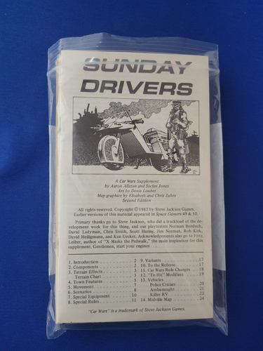 Sunday Drivers - Car Wars (Complete) | eBay