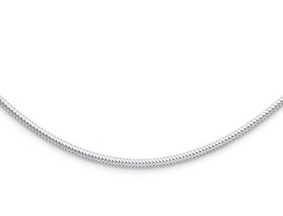 1.5 mm Solid 14K White Gold Sparkle Cable Wire Omega Collar Necklace 17 ...