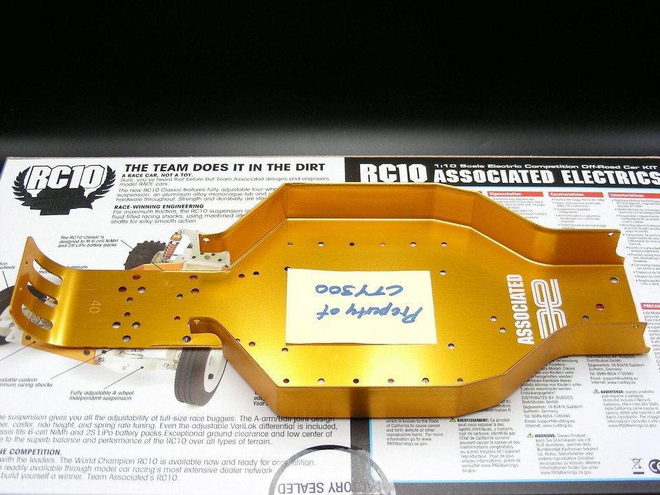 Team Associated RC10 Classic 40th Anniversary #0106 Gold Tub Chassis ...