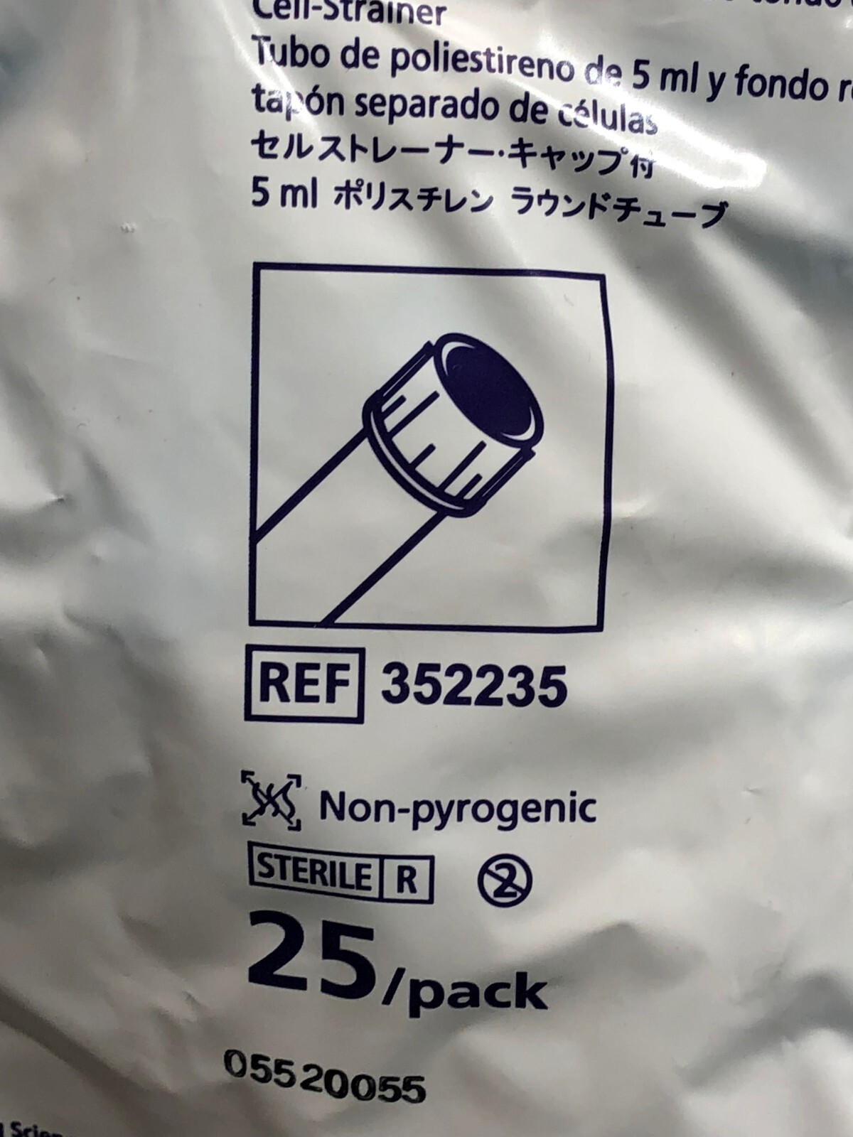 Corning Falcon 5ml Round Bottom Polystyrene Tube W Cell Strainer Snap ...