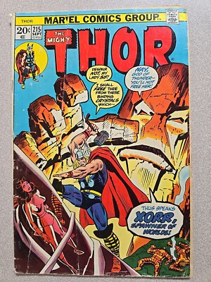 Mighty Thor #215 (Marvel 1973) Xorr Spawner Of Worlds, Bronze Age | eBay