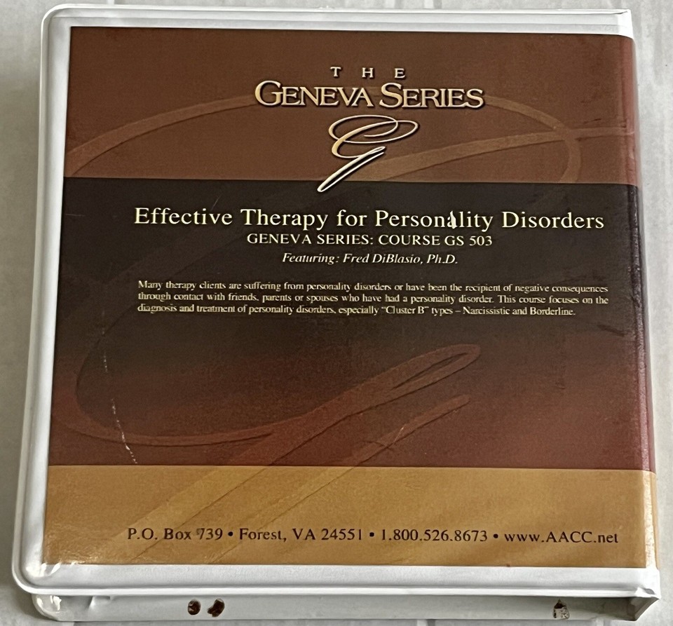 The Geneva Series Effective Therapy For Personality Disorders DiBlasio ...