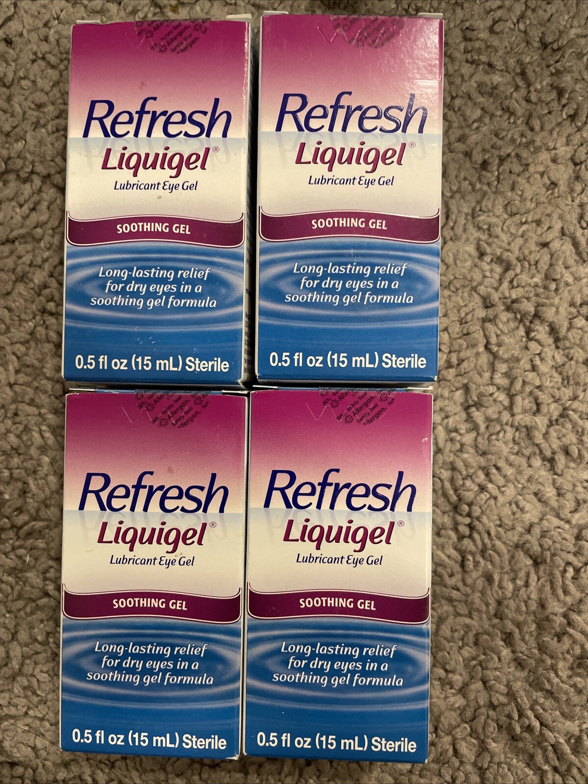 4 Boxes Refresh Liquigel Lubricant Soothing Eye Gel - 15ml New Exp 11/ ...