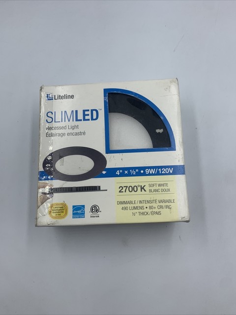 Liteline Slim LED Recessed 4-inch 9w 680 Lumens Pot Light Dimmable Cool ...