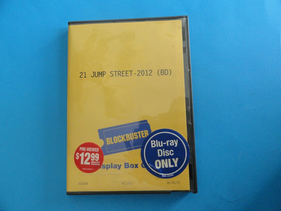 BLOCKBUSTER VIDEO STORE BLU-RAY RENTAL CASE "21 JUMP STREET" -NO MOVIE ...
