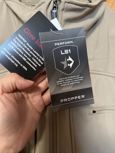 NWT Propper BA LS1 Softshell Men L Large Tan Desert Zip Military Jacket ...