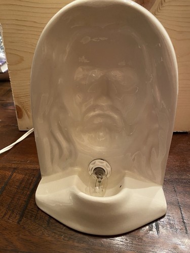 Vintage Ceramic 3D Jesus Face Watches Follows You Portrait Tabletop ...