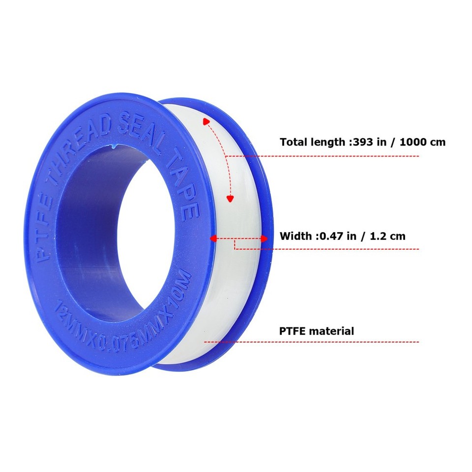 60 pcs Duct Tape PTFE Tape Plumbing Waterproof Seal Tape PTFE ...
