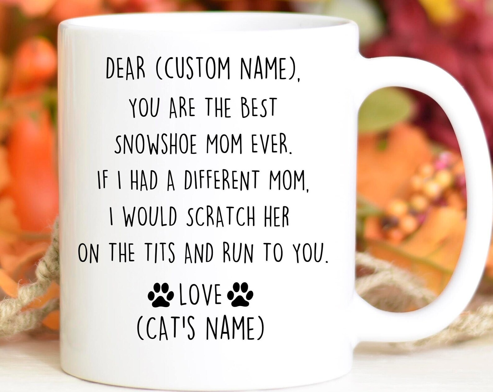 Snowshoe Cat Mom Birthday Gift Snowshoe Cat Mom Christmas Gift Snowshoe ...