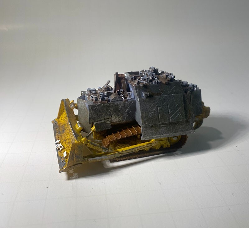 Komatsu D355A dozer rubble Killdozer hotwheels scale *NEW MORE ACCURATE ...