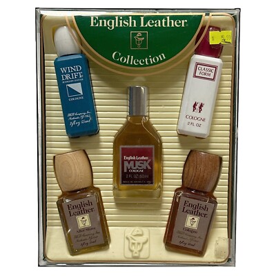 Vintage English Leather Cologne Gift Set Wind Drift Musk Classic Form ...