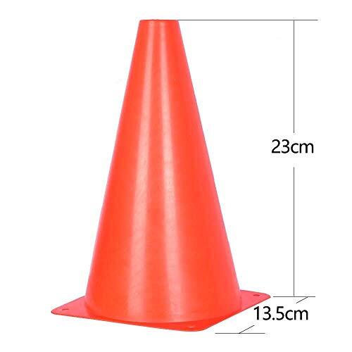 9 inch Orange Traffic Cones, Plastic Sports Cones, Soccer 10-Pack ...