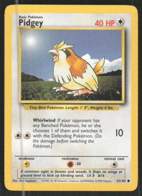 Pokemon TCG Base Set #057/102 Pidgey LP | eBay
