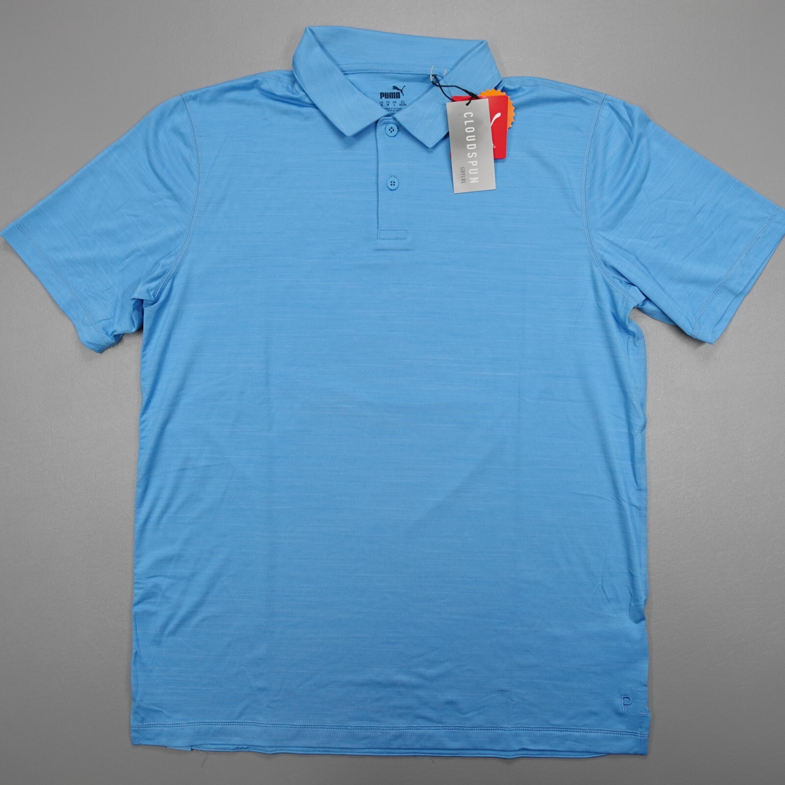 Puma Cloudspun GRYLBL Polo Golf Shirt 532367 Azure Blue UPF 50 Men's ...