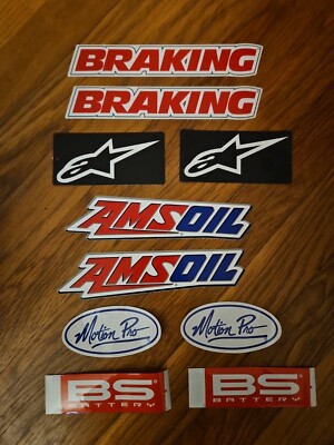 Alpinestar stickers Braking Motion Pro stickers Amsoil racer sticker ...