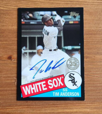 2020 Topps 1985 Topps Baseball Auto Black /199 Tim Anderson #85A-TA ...