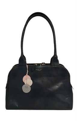 Radley Millbank Navy Leather Medium Shoulder Ladies Handbag | eBay UK