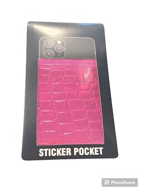 Pink Sticky 3M (Cell Phone Pocket) Wallet Card Holder ID | eBay