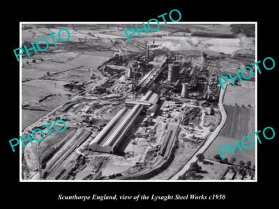 OLD 6 X 4 HISTORIC PHOTO OF SCUNTHORPE ENGLAND, THE LYSAGHT STEEL WORKS ...