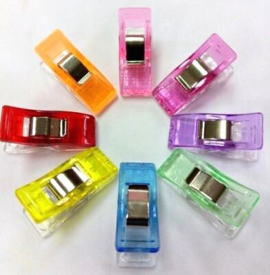 50X Craft Quilting Sewing Crochet Craft Clips Flat Base Small Size ...
