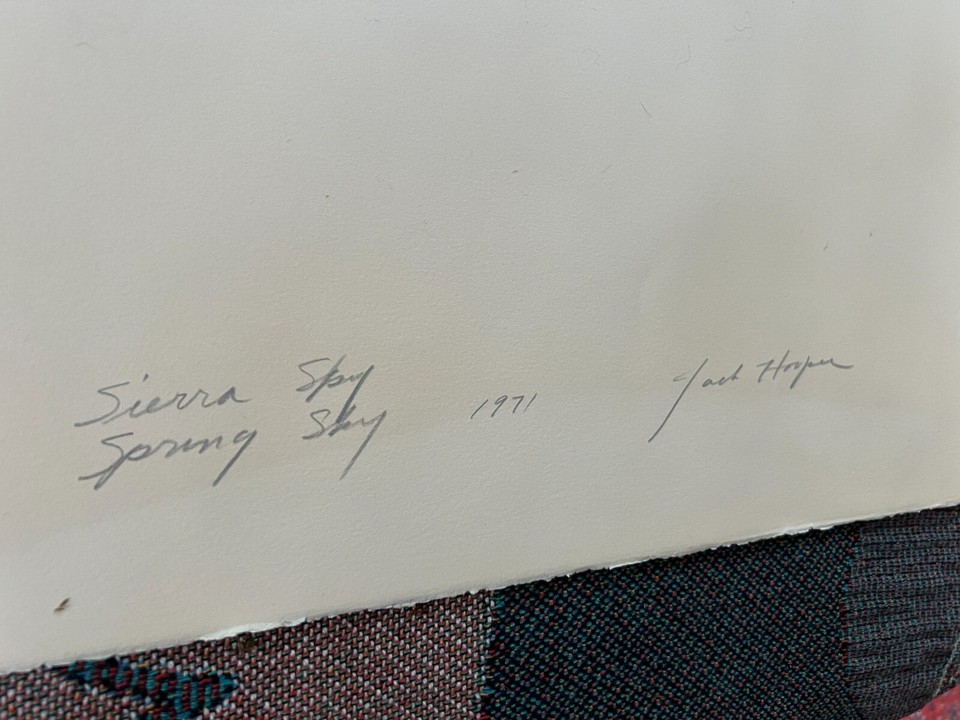 Jack Hooper "Spring Sky/Sierra Sky" Lithograph - 1971 Signed BAT Proof ...