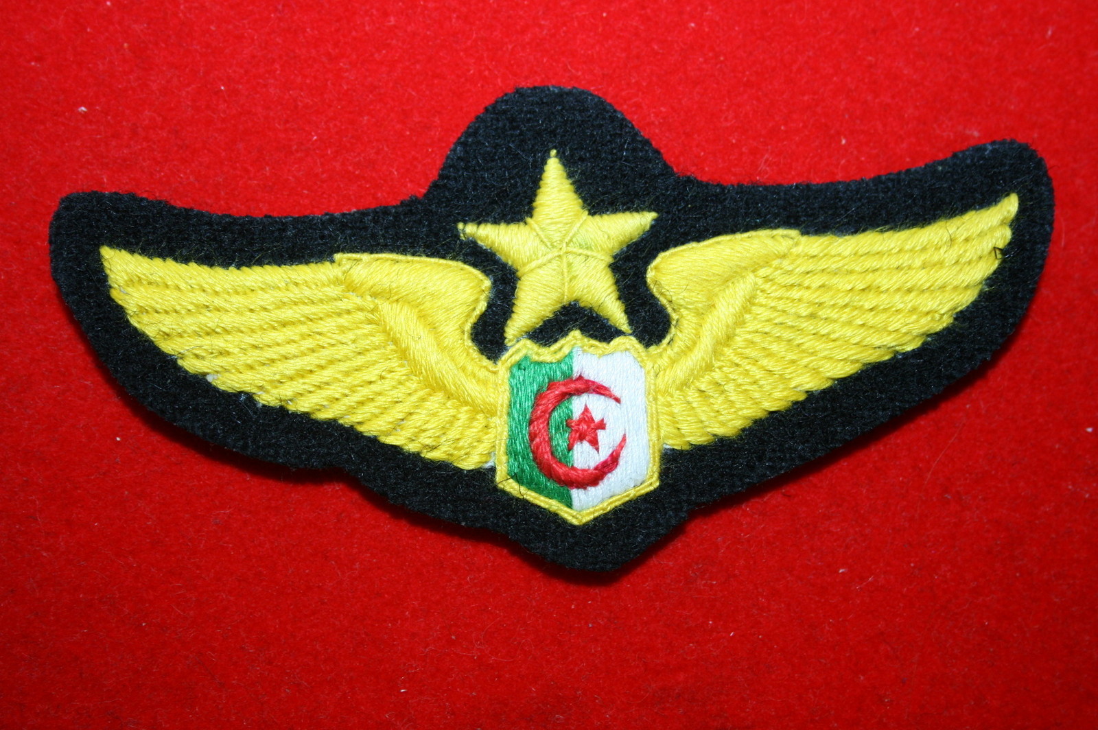 ALGERIA ALGERIAN AIR FORCE PILOT WING COTTON EMBROIDERED ON FELT | eBay