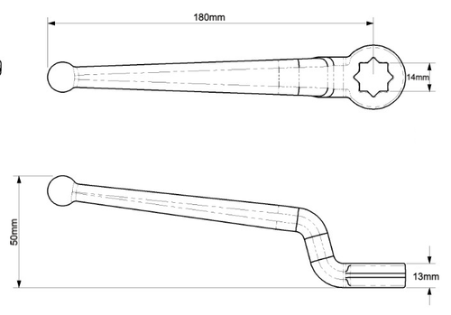 SW14 Hydraulic Ball Valve Handle Replacement - OEM Part Number 25/ ...