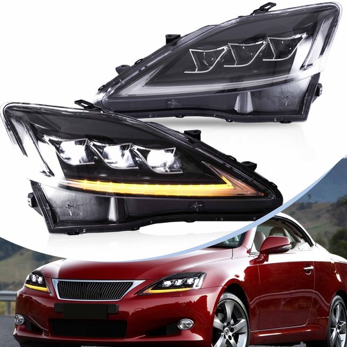 VLAND Headlights LED For 2006-2013 Lexus IS250 IS350 ISF Sedan Clear Reflector. | eBay Australia