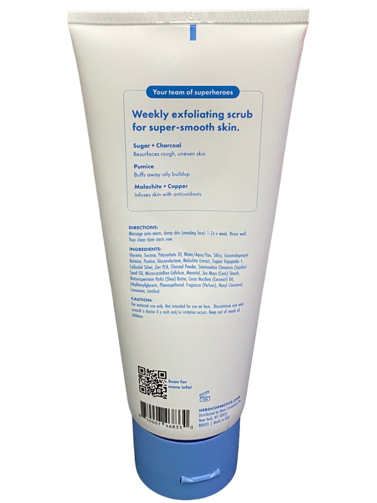 Hero Brave Body Deep Scrub Weekly Smooth Surface Exfoliating Scrub 5.4 ...