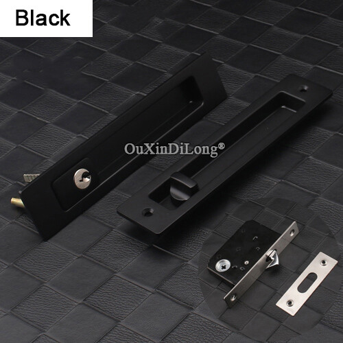Recessed Sliding Door Lock Hidden European Mortise Pocket Door Hook ...