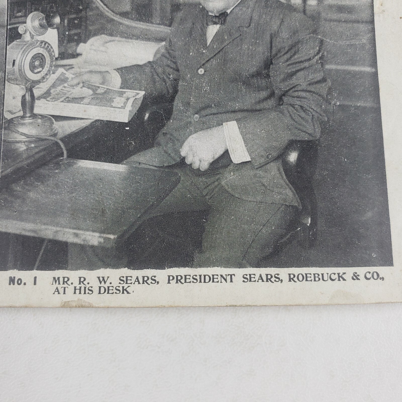President Richard W Sears Roebuck At His Desk Company Lithoview ...