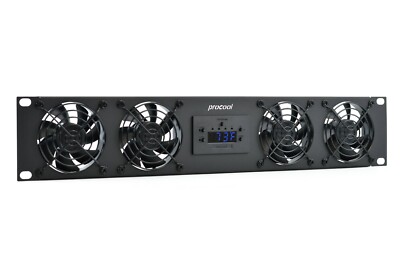PROCOOL SP480XT 2U Silent Rack Mount Fan Temp Control Variable Speed ...