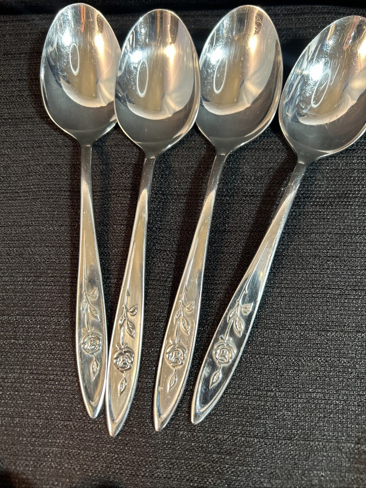 9 Oneida Community My Rose "Soup Spoon" Stainless Steel Flatware | eBay