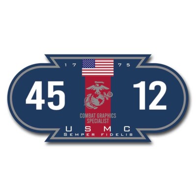 USMC 4512 MOS Decal - Semper Fidelis Decal - Marine Corps Blood Stripe ...