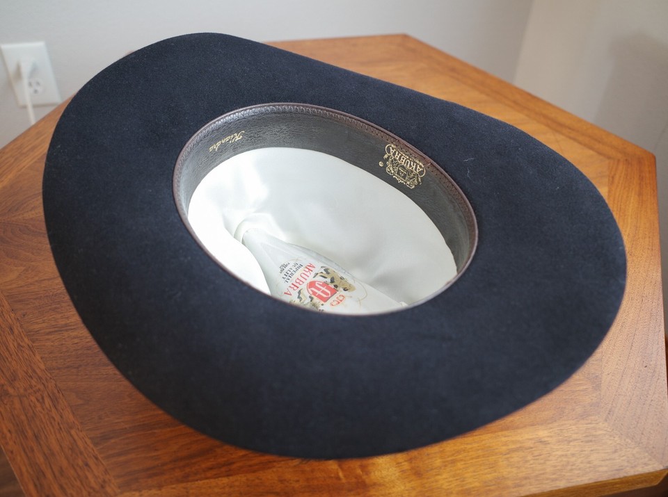 Akubra Kiandra Australian Cowboy Outback Black Pure Fur Felt Hat Size ...
