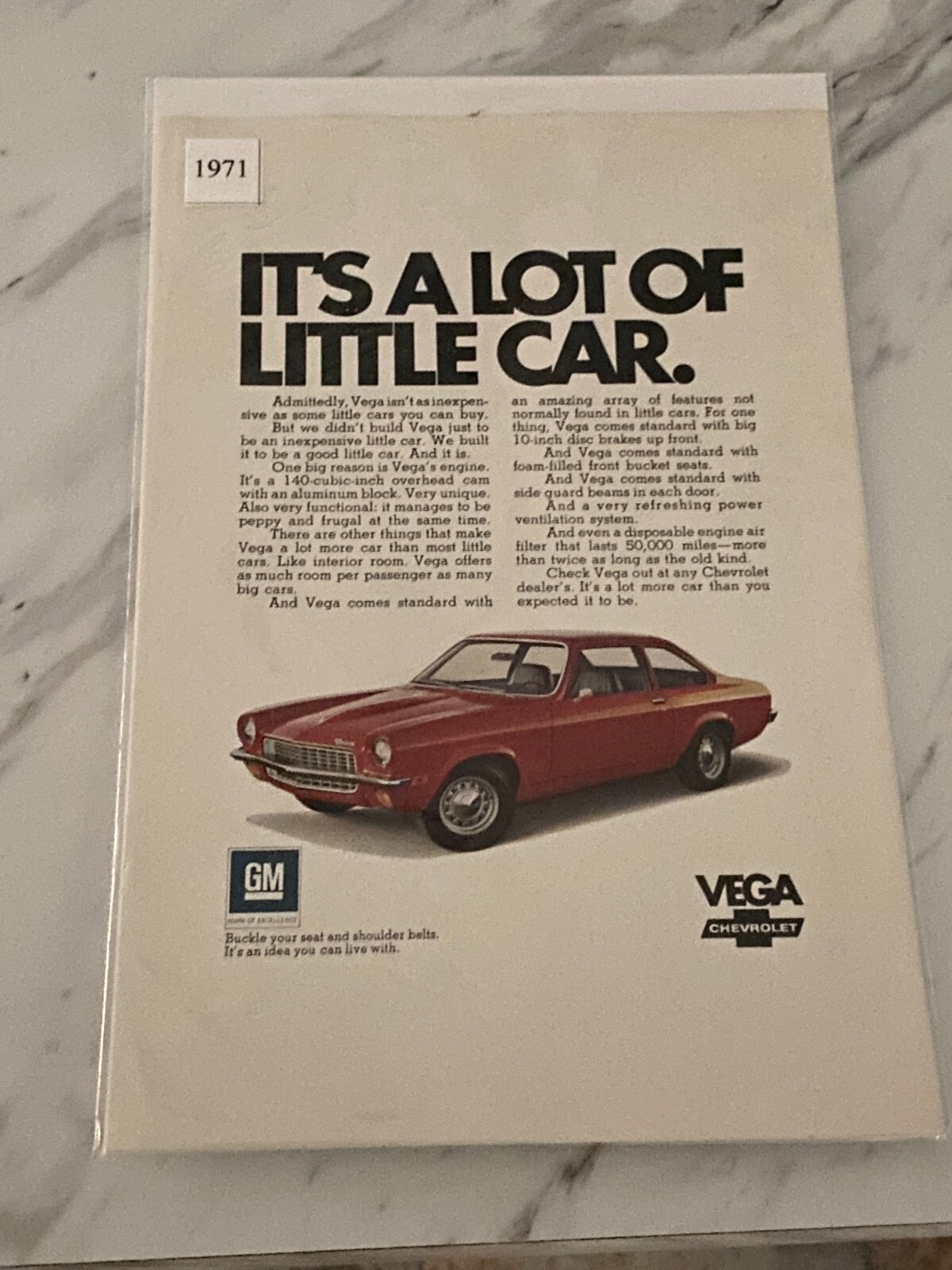 Vintage 1971 Chevy Vega Magazine Ad | eBay