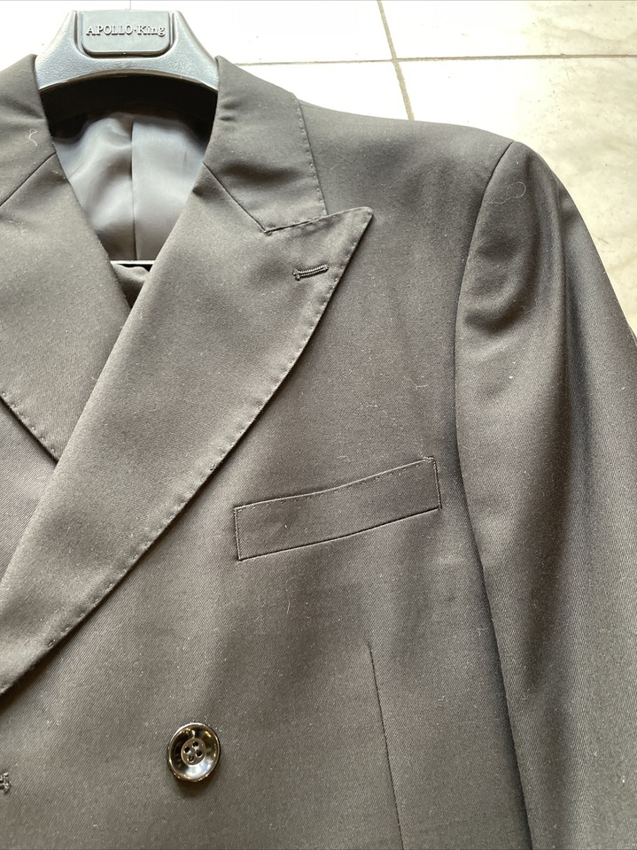 NWT Men's Black Double Breasted Suit Apollo King Size 38R | eBay