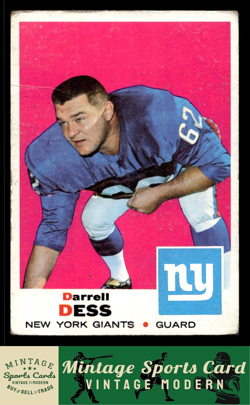 1969 Topps - Darrell Dess - #219 New York Giants | eBay