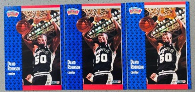 3 Lot 1991-92 Fleer Basketball #187 David Robinson Navy San Antonio ...