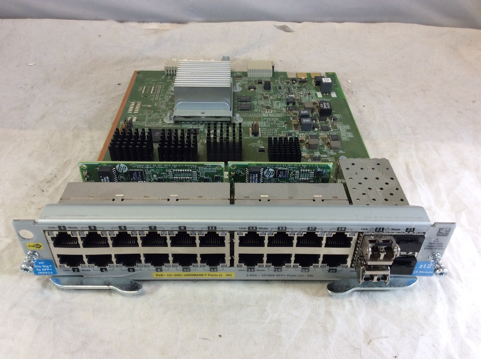 HP J9990A 20 Port Gigabit Ethernet Switch Module PoE+ 1Gbe zl2 V3 10GbE ...