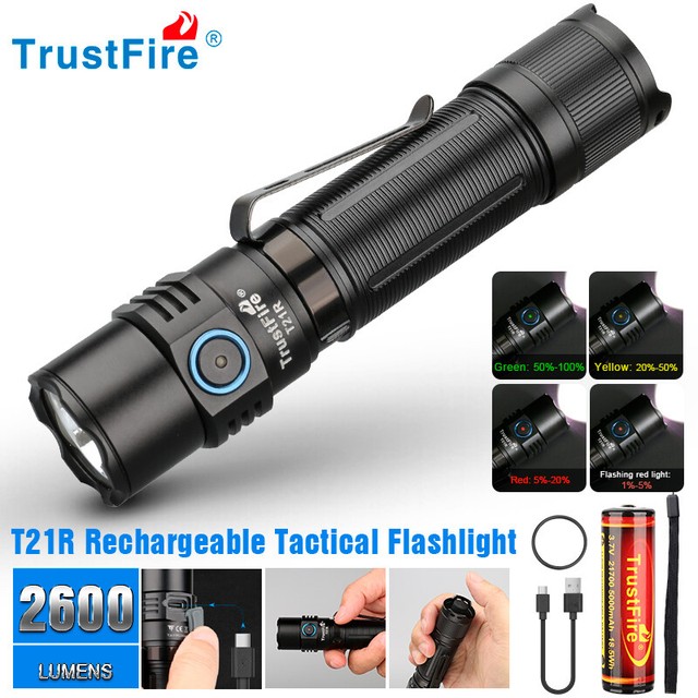 TrustFire Torch Kits Tactical Rechargeable Led Hunting Flashlight Long ...