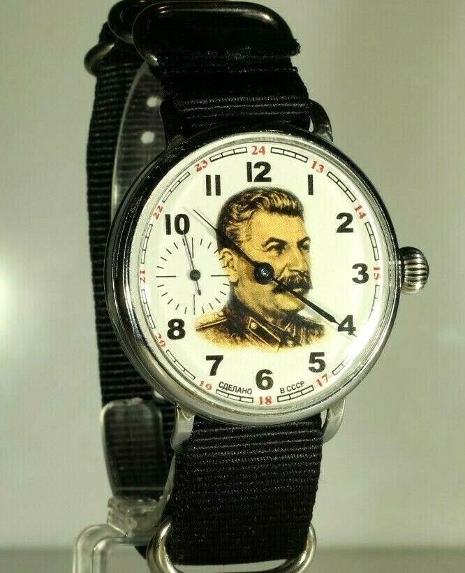 Wrist Watch Molniya Stalin 45mm Mens Mechanical Soviet Vintage Russian ...