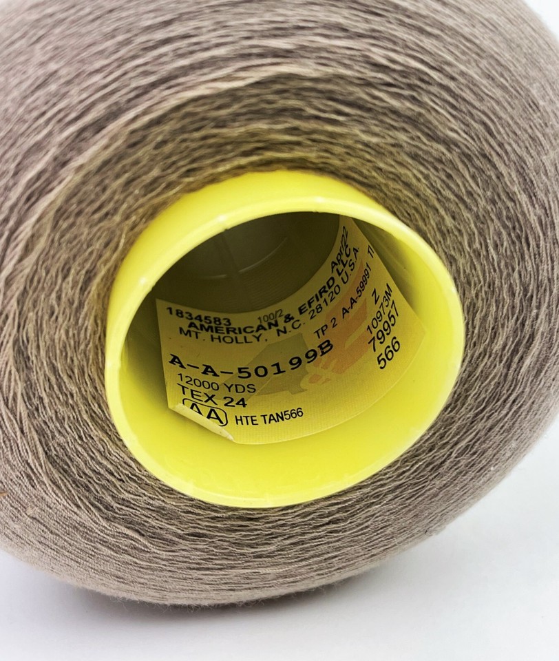 A&E American Efird 12000 YDS Polyester Wrapped Core Tan TEX 24 Thread A ...