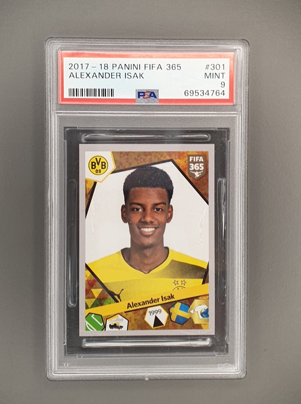 Alexander Isak 2017/18 Panini FIFA 365 #301 True Rookie Sticker RC Mint ...